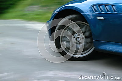 Sports Car Front Wheel Spinning And Turning Stock Image | CartoonDealer ...
