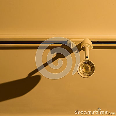 Spotlight Railing On Ceiling Wall. Stock Photography | CartoonDealer ...