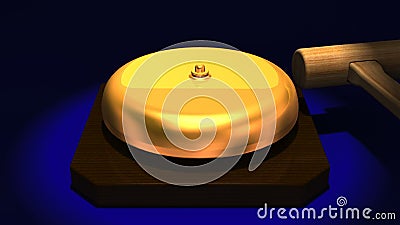 Spotlighted Repeating Boxing Bell on Blue Background Stock Footage ...