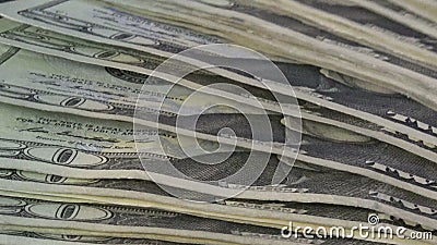 Spreading Out a Large Stack of Money Stock Footage - Video of financial ...