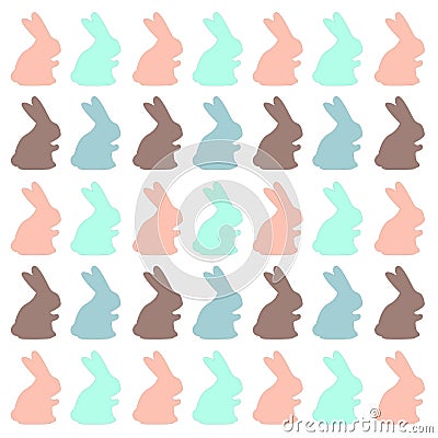 Spring Bunnies Spring Design Pattern Texture Vector Illustration ...