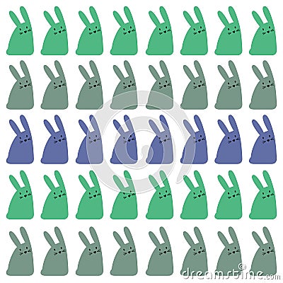 Spring Bunnies Spring Design Pattern Texture Cartoon Vector ...