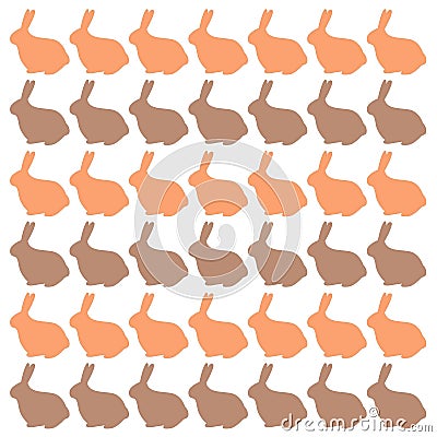 Spring Bunnies Spring Design Pattern Texture Vector Illustration ...