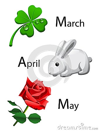 Spring Calendar - March, April, May Royalty Free Stock Photography ...