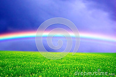 Spring Rainbow Landscape Stock Photography - Image: 5601192