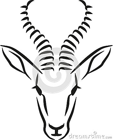Springbok Head Vector Illustration | CartoonDealer.com #73687472