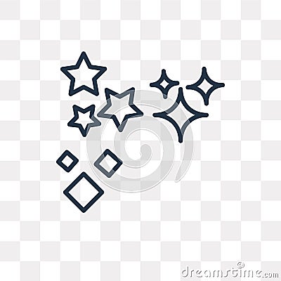 Sprinkle Stars Vector Icon Isolated On Transparent Background, L ...