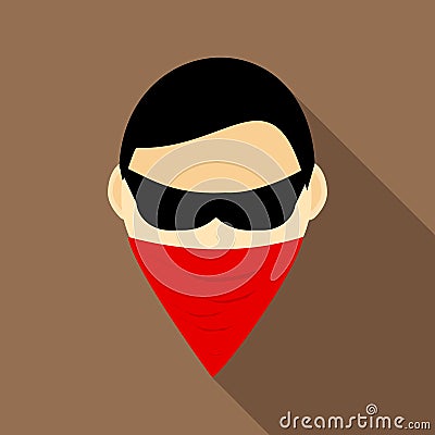 Spy In Mask Icon, Flat Style Vector Illustration | CartoonDealer.com ...