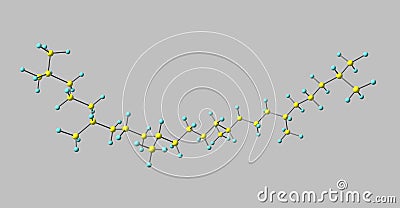 Squalane Molecular Structure Isolated On Grey Stock Illustration ...