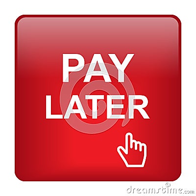 Pay Later Button Icon Royalty-Free Stock Image | CartoonDealer.com ...