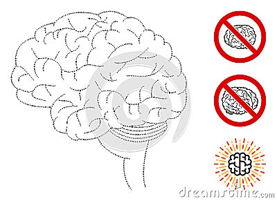 Square Brain Icon Vector Collage Royalty-Free Stock Photography ...