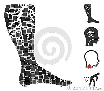 Square Deep Vein Thrombosis Icon Vector Mosaic | CartoonDealer.com ...