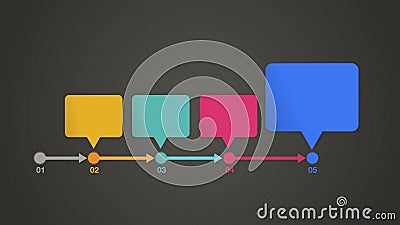 Square Diagram Flow Chart, 4 Square and 5 Step Stock Video - Video of ...