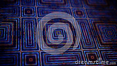 Square Digital Shapes in a Carper Looking Background Stock Video ...