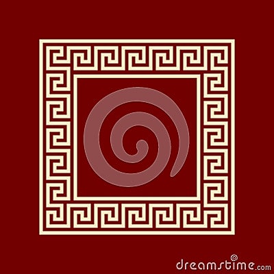 Square Frame Meander Ansient Pattern Stock Illustration | CartoonDealer ...