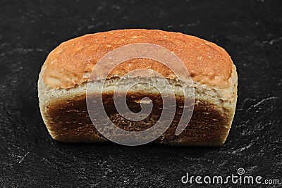Square Loaf Of Bread Isolated On Dark Background Royalty-Free Stock ...