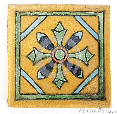 Square Mexican Tile Shape Stock Images - Image: 17505824