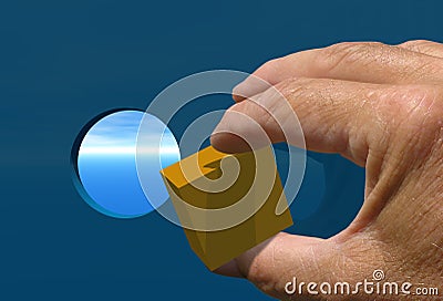 Square Peg Round Hole Stock Photo - Image: 1168980