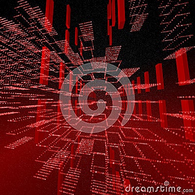 Square Red Matrix Background Royalty Free Stock Image - Image: 8683296