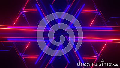 Flying into Digital Technologic Strobe Blue Purple Neon Tunnel ...