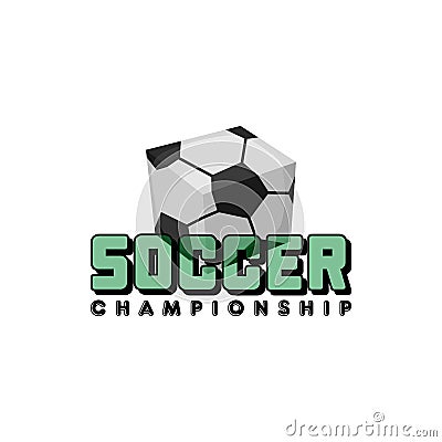 Square Soccer Ball Isometric Theme Vector Logo | CartoonDealer.com ...