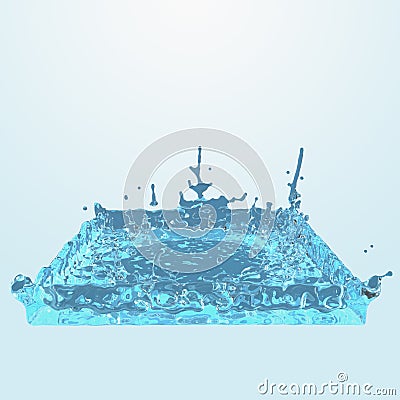Square Water Splash Royalty-Free Cartoon | CartoonDealer.com #97119866