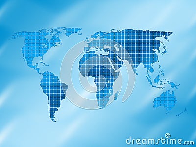 Square World Map Background Royalty Free Stock Images - Image: 2949859