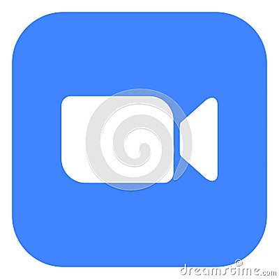 Square Zoom Logo Isolated On White Background Editorial Image ...