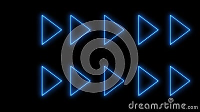 Triangles Shapes - Neon Lights - Triangular Groups Flashing Endless ...