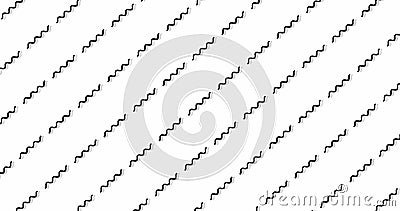 Squiggling Lines Animated Pattern, Isolated on White Background Stock ...