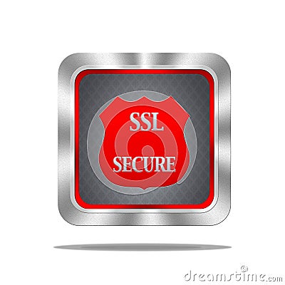 SSL Protection Secure Red Shield Vector Icon Stock Vector ...