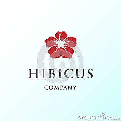 Minimalist Hawaiian Hibicus Flower Logo Design Vector | CartoonDealer ...
