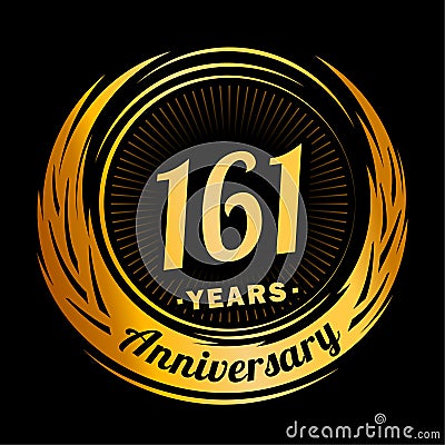 161 Years Anniversary. Elegant Anniversary Design. 161st Logo. Vector ...