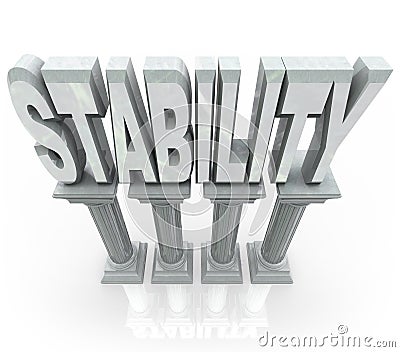 Stability Word Columns Strong Support Royalty-Free Stock Photography ...