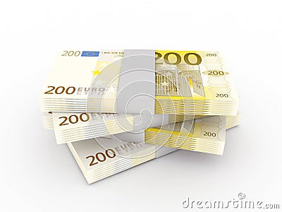 Stack Of 200 Euro Bills Royalty Free Stock Image - Image: 14153706