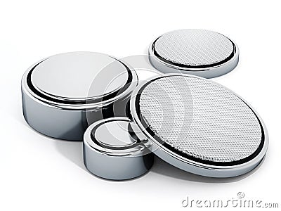 Stack Of Button Cells. 3D Illustration | CartoonDealer.com #72430695