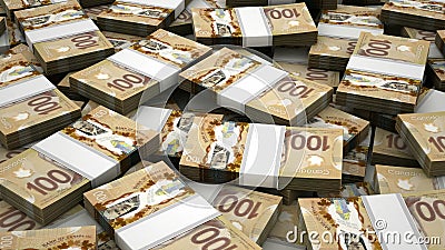 Stack of Canadian Dollar stock video. Video of billion - 50513187