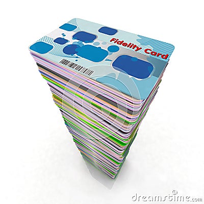 Stack Of Colored Fidelity Cards Royalty-Free Cartoon | CartoonDealer ...
