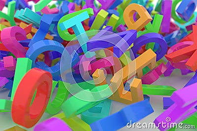 Stack Of Colorful Alphabets Letters Stock Image | CartoonDealer.com ...