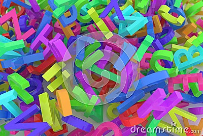 Stack Of Colorful Alphabets Letters Royalty-Free Stock Image ...