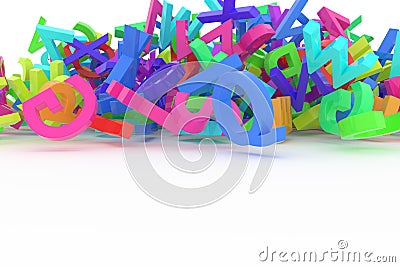 Stack Of Colorful Alphabets Letters Royalty-Free Stock Image ...