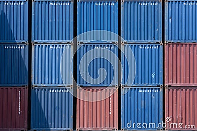 Stack Of Containers At A Port Royalty-Free Stock Photo | CartoonDealer ...