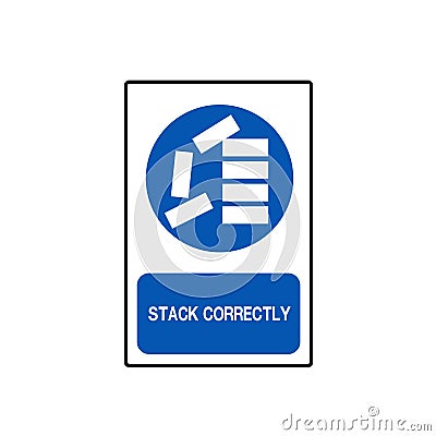 Stack Correctly Symbol, Vector Illustration, Isolate On White ...