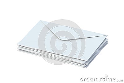 Stack Of Envelopes Isolated On White Background Stock Photography ...