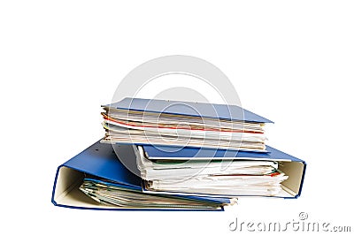 Stack Of Folders Isolated On White Royalty-Free Stock Image ...