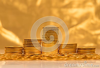 Stack Of Golden Eagle Coins Stock Image | CartoonDealer.com #84952045