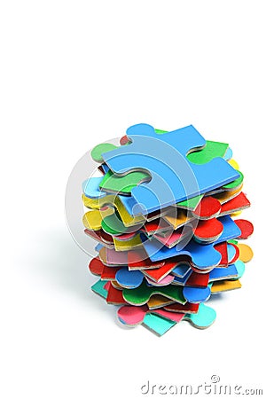 Stack Of Jigsaw Puzzle Pieces Stock Photo | CartoonDealer.com #11432124