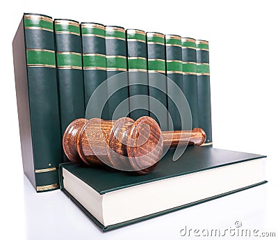 Stack Of Law Books And A Judge Gavel Stock Photography - Image: 27075792