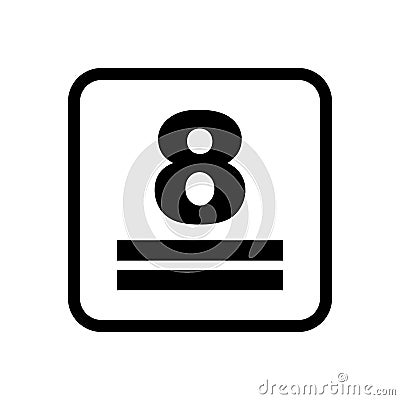 Stack A Maximum Of 8 Eight Squares. Vector Illustration | CartoonDealer ...