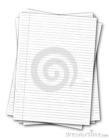 Stack Of Old Lined Papers Stock Image - Image: 10550001